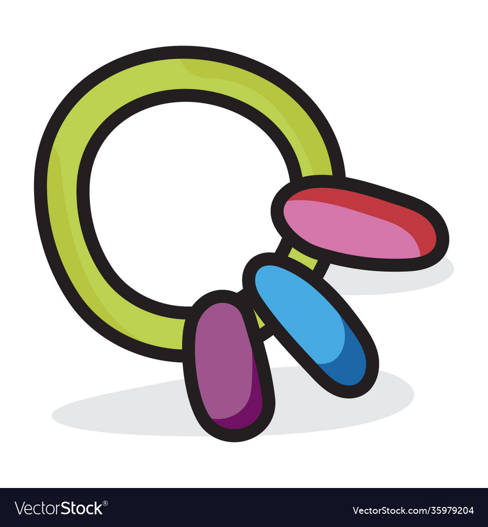 Teether ring Royalty Free Vector Image - VectorStock