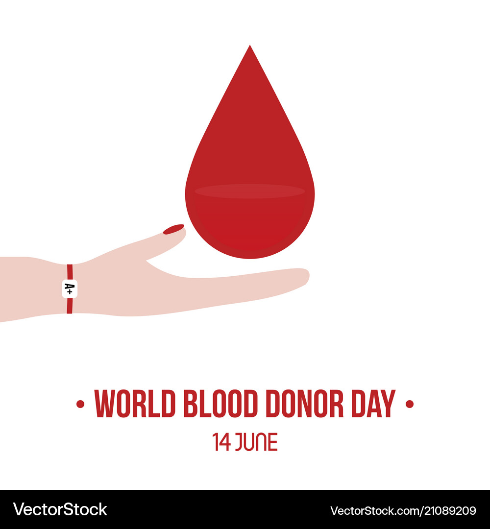 Card concept for world blood donor day Royalty Free Vector