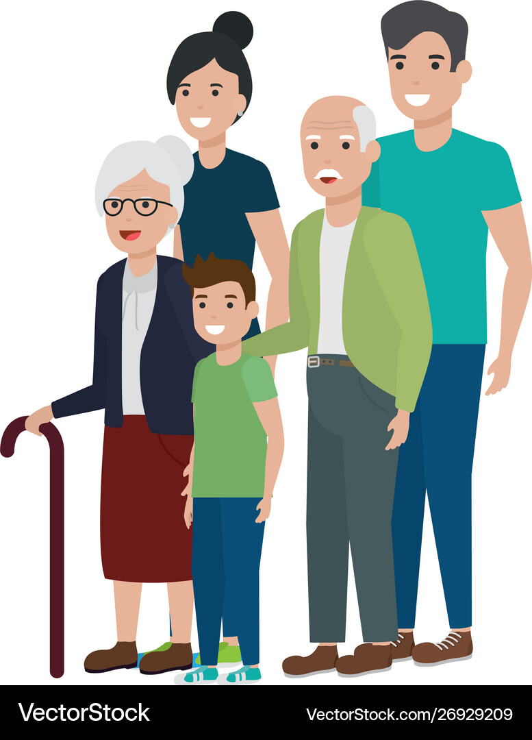 Isolated family members design Royalty Free Vector Image