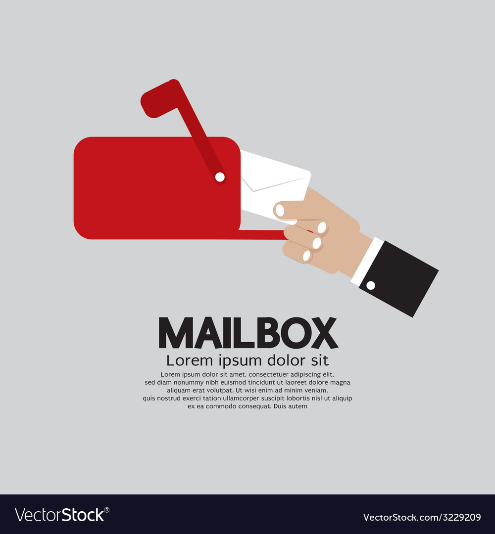 Mailbox side view Royalty Free Vector Image - VectorStock