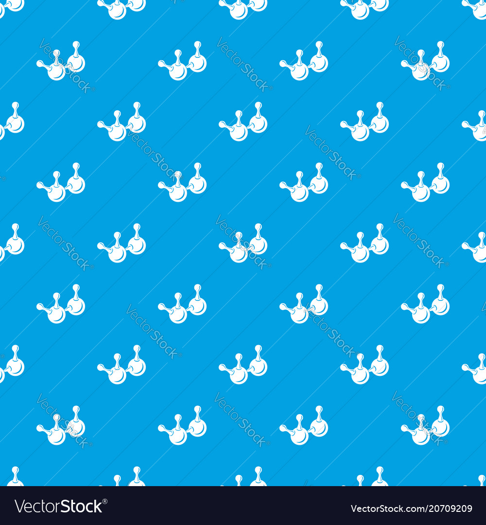 Molecule element pattern seamless blue Royalty Free Vector
