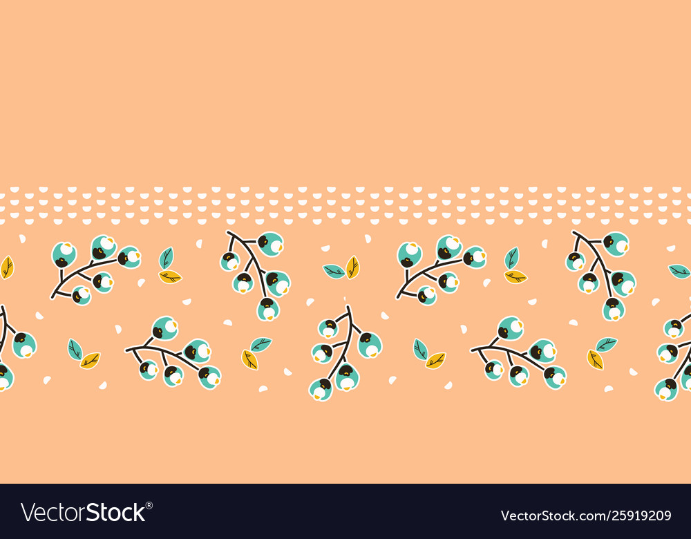 Spring flower bloom seamless border pattern Vector Image