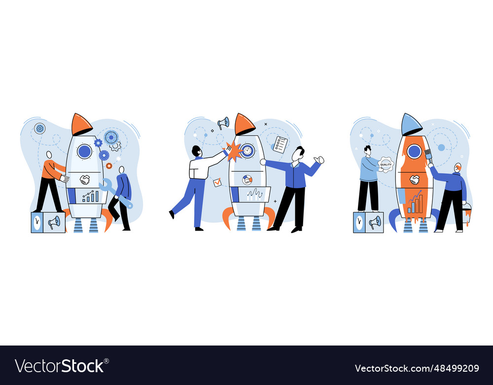 Team solving complex problems teamwork Royalty Free Vector Team solving complex problems teamwork Royalty Free Vector
