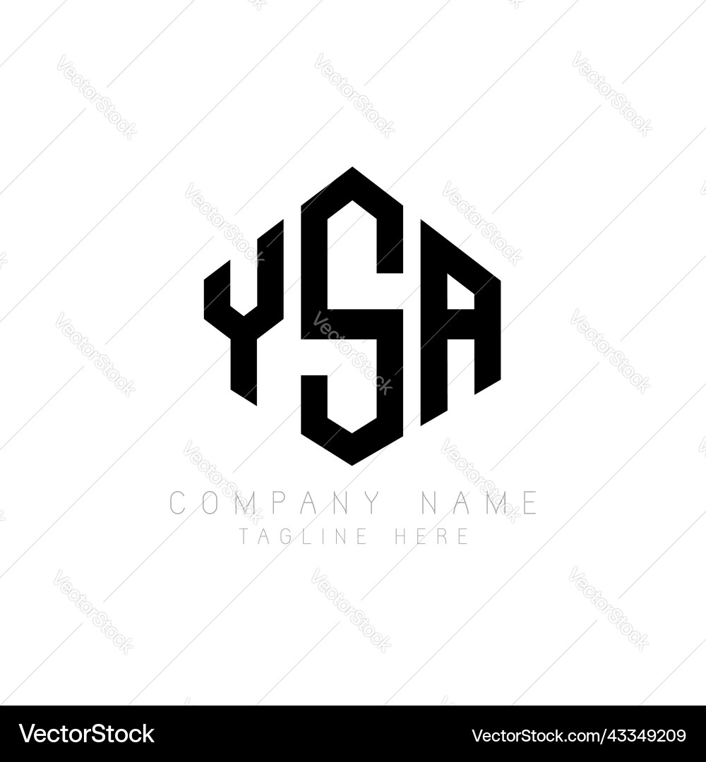 Ysa letter logo design with polygon shape Vector Image
