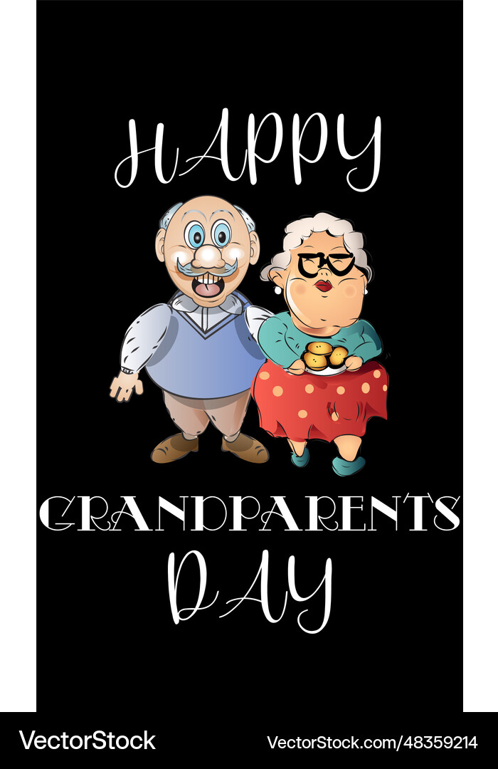 Grandparents day sign Royalty Free Vector Image