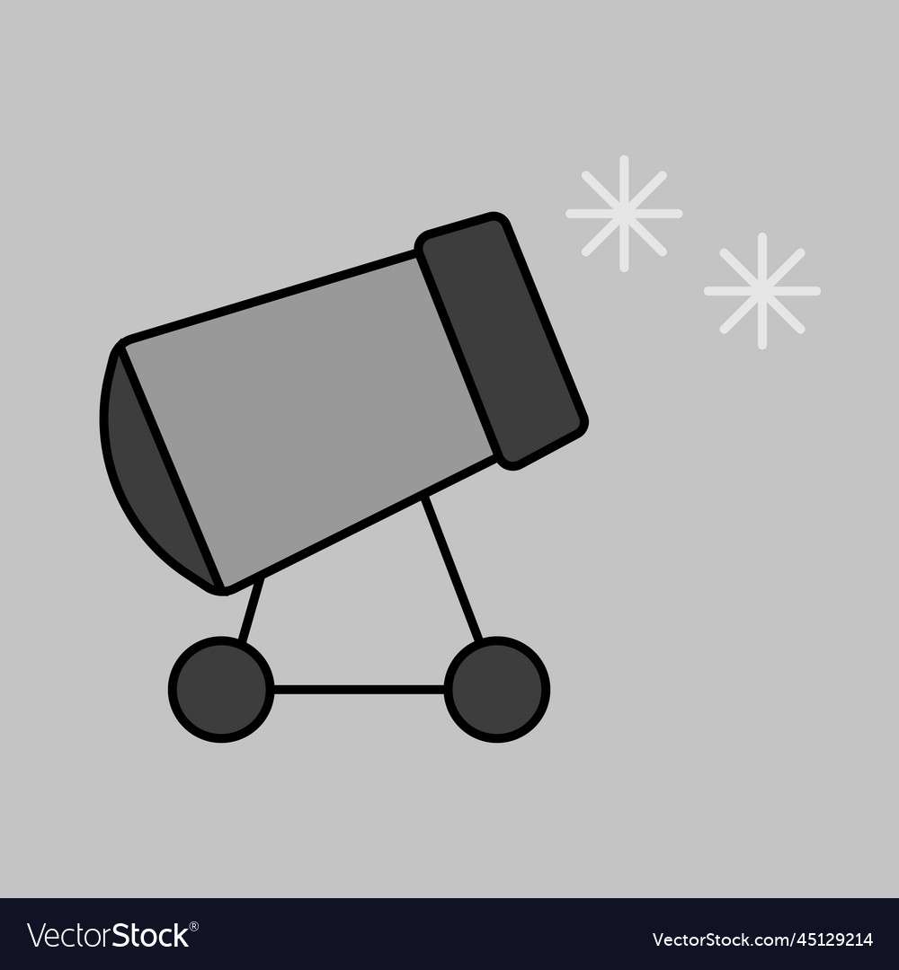Snow cannon isolated grayscale icon winter sign Vector Image Snow cannon isolated grayscale icon winter sign Vector Image