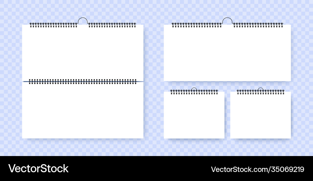Calendar mockup memo or diary with page Royalty Free Vector