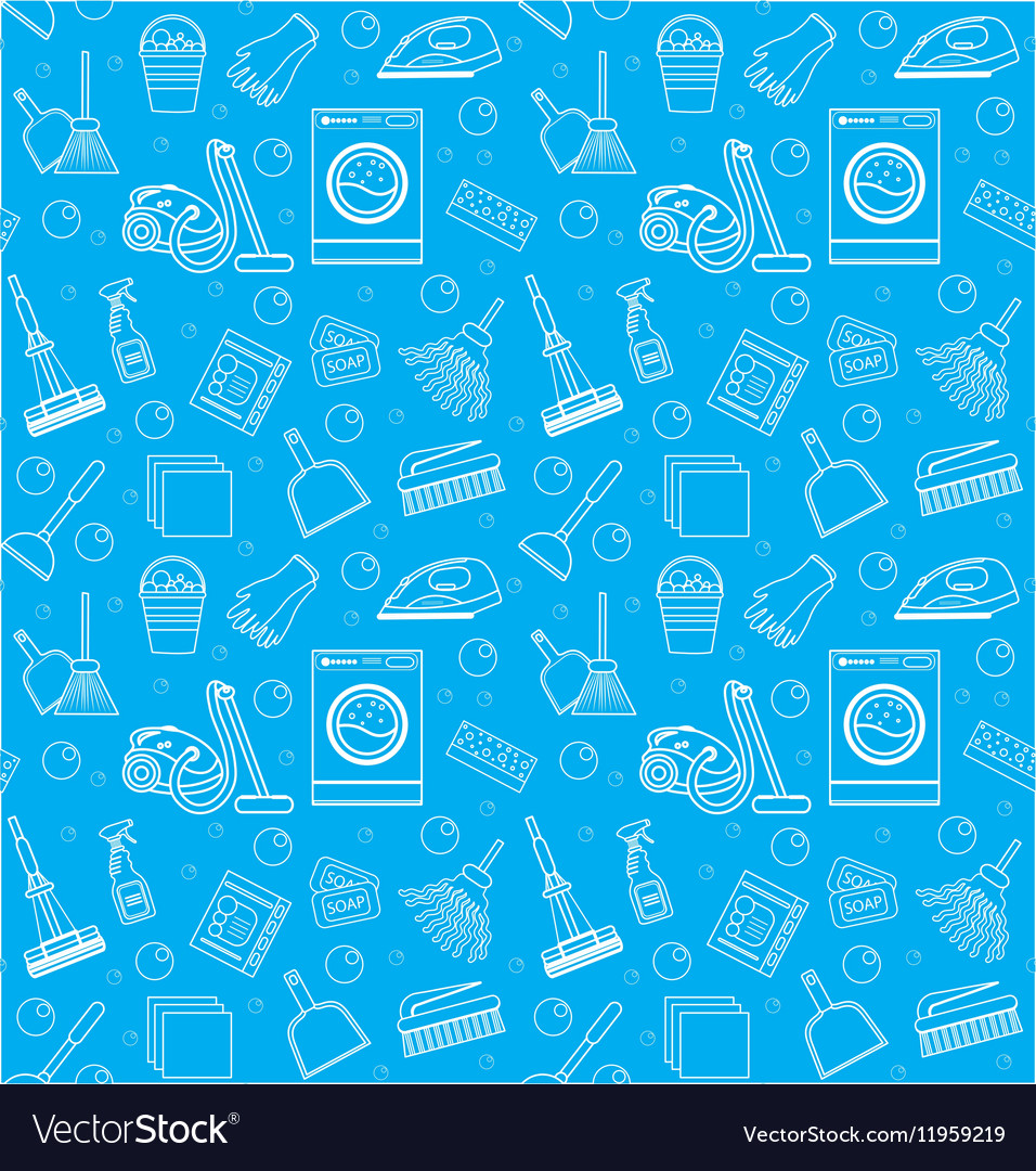 Cleaning seamless pattern endless background Vector Image Cleaning seamless pattern endless background Vector Image