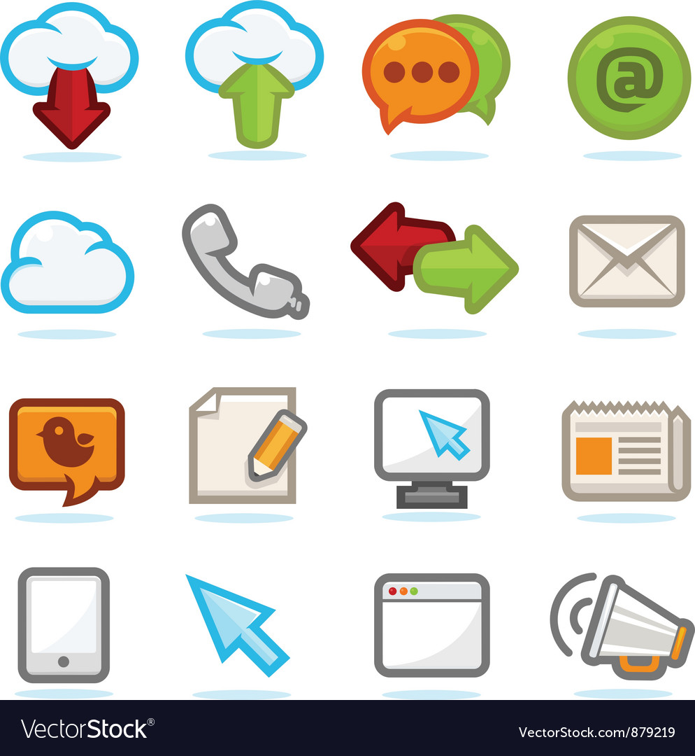 Communication Icon Set Royalty Free Vector Image