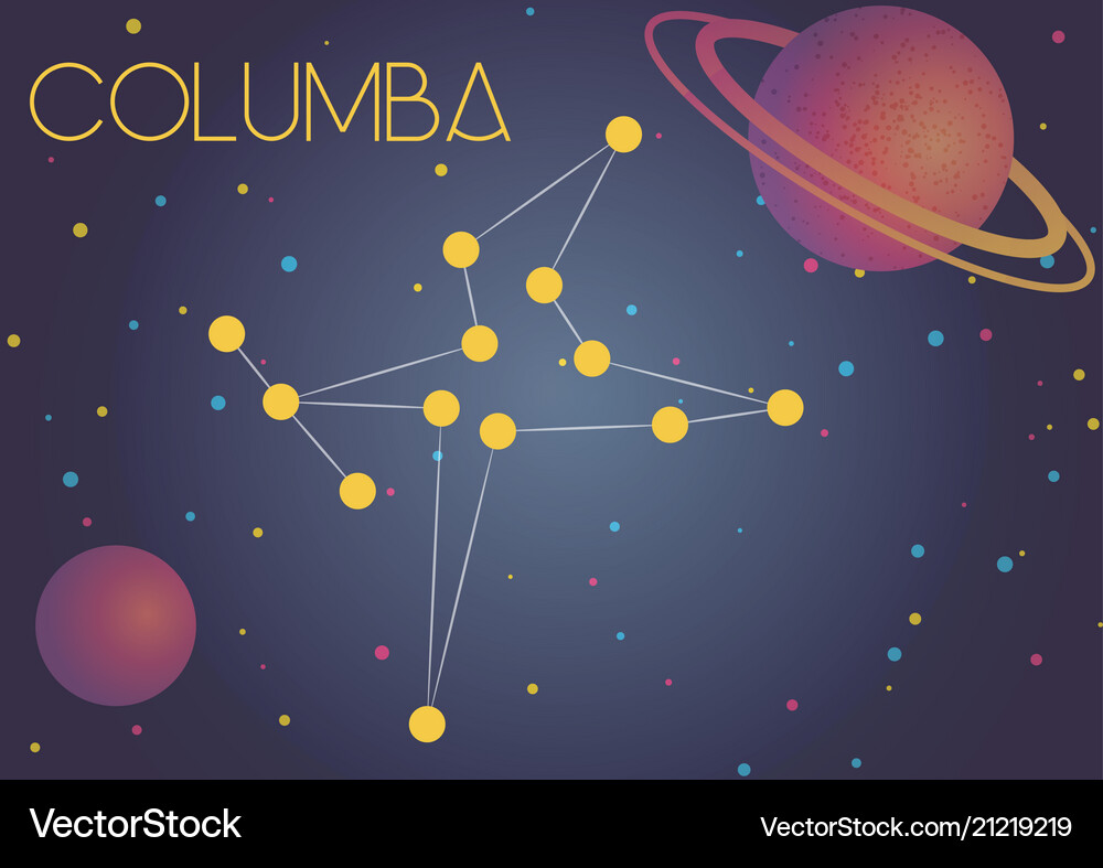 Constellation columba Royalty Free Vector Image
