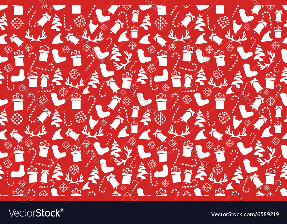 Seamless vintage christmas pattern Royalty Free Vector Image