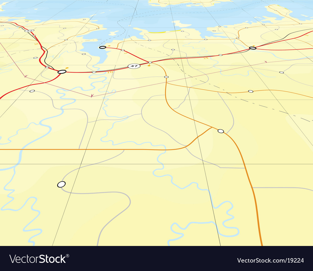 Angled map Royalty Free Vector Image - VectorStock