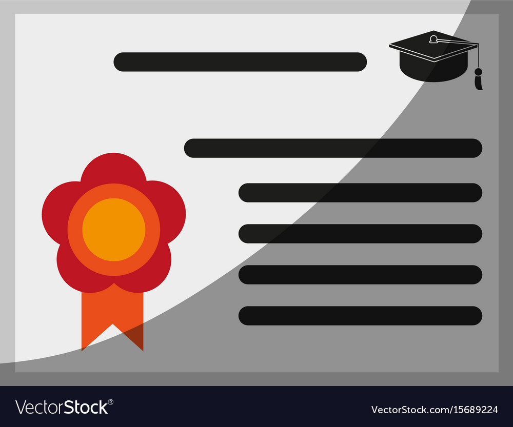 Graduation diploma achievement Royalty Free Vector Image