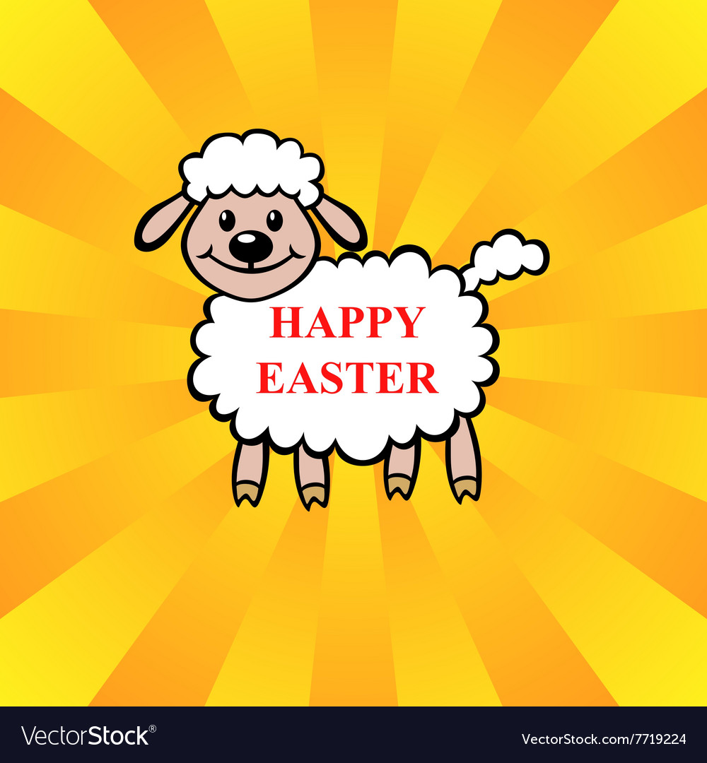 Lamb easter Royalty Free Vector Image - VectorStock