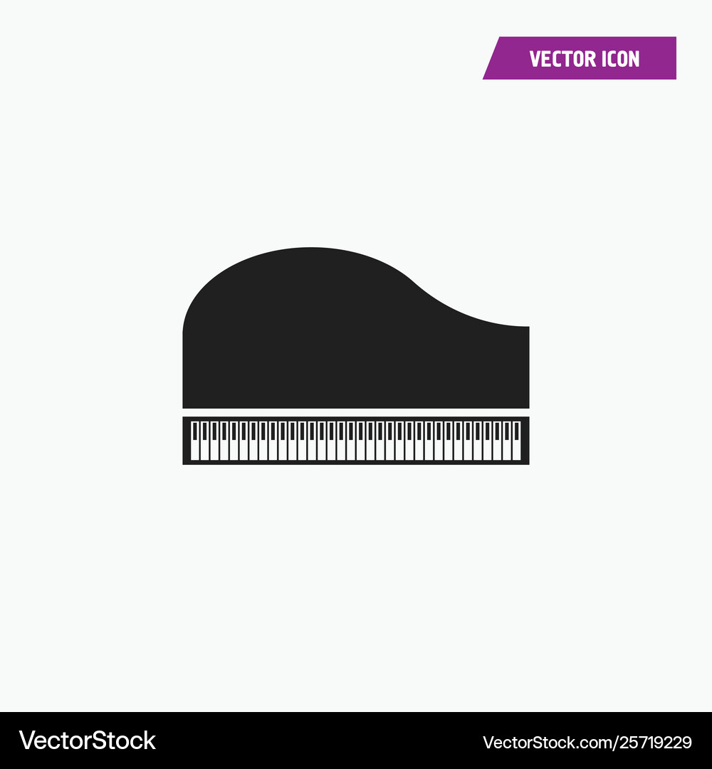 Grand piano keyboard icon symbol Royalty Free Vector Image