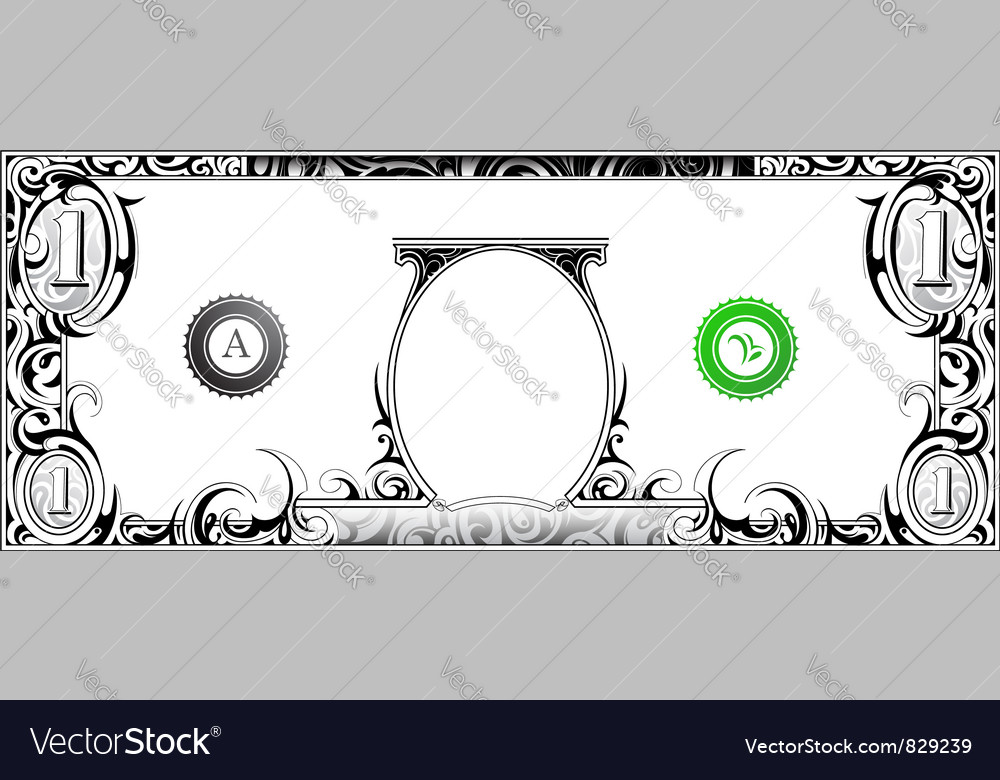 American note template Royalty Free Vector Image