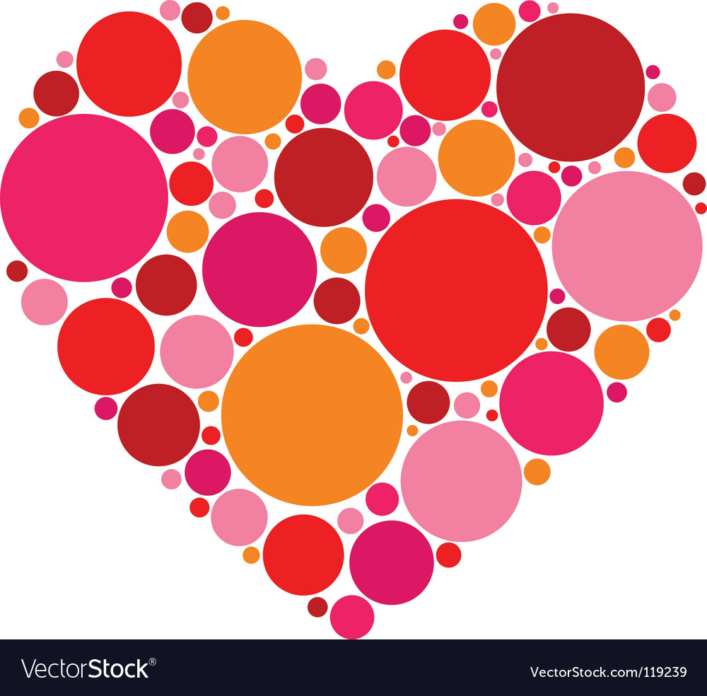 Circle heart Royalty Free Vector Image - VectorStock