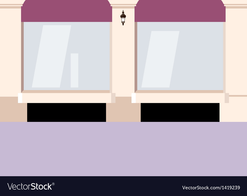 City shopfront background Royalty Free Vector Image