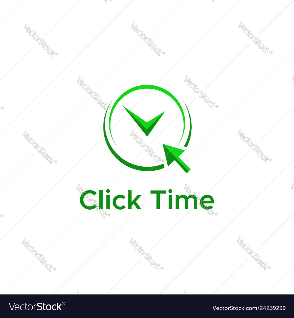 Click time logo Royalty Free Vector Image - VectorStock