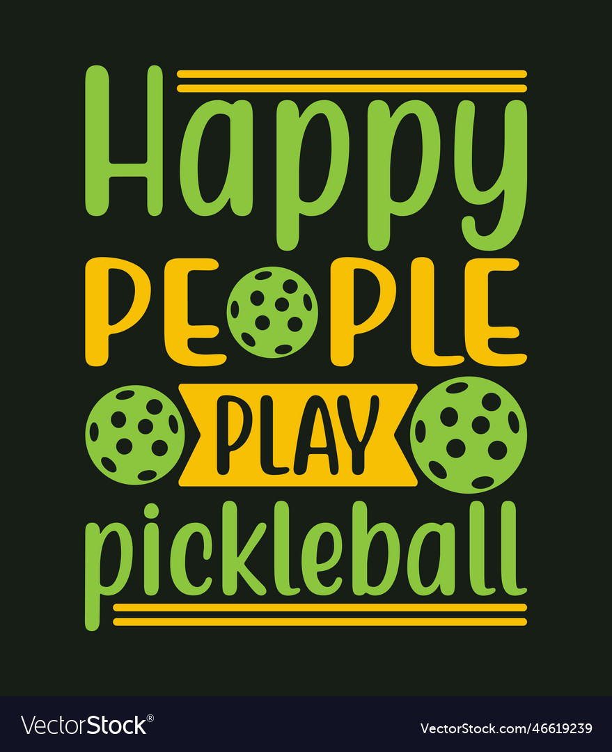 Happy people play pickleball svg design Royalty Free Vector Happy people play pickleball svg design Royalty Free Vector
