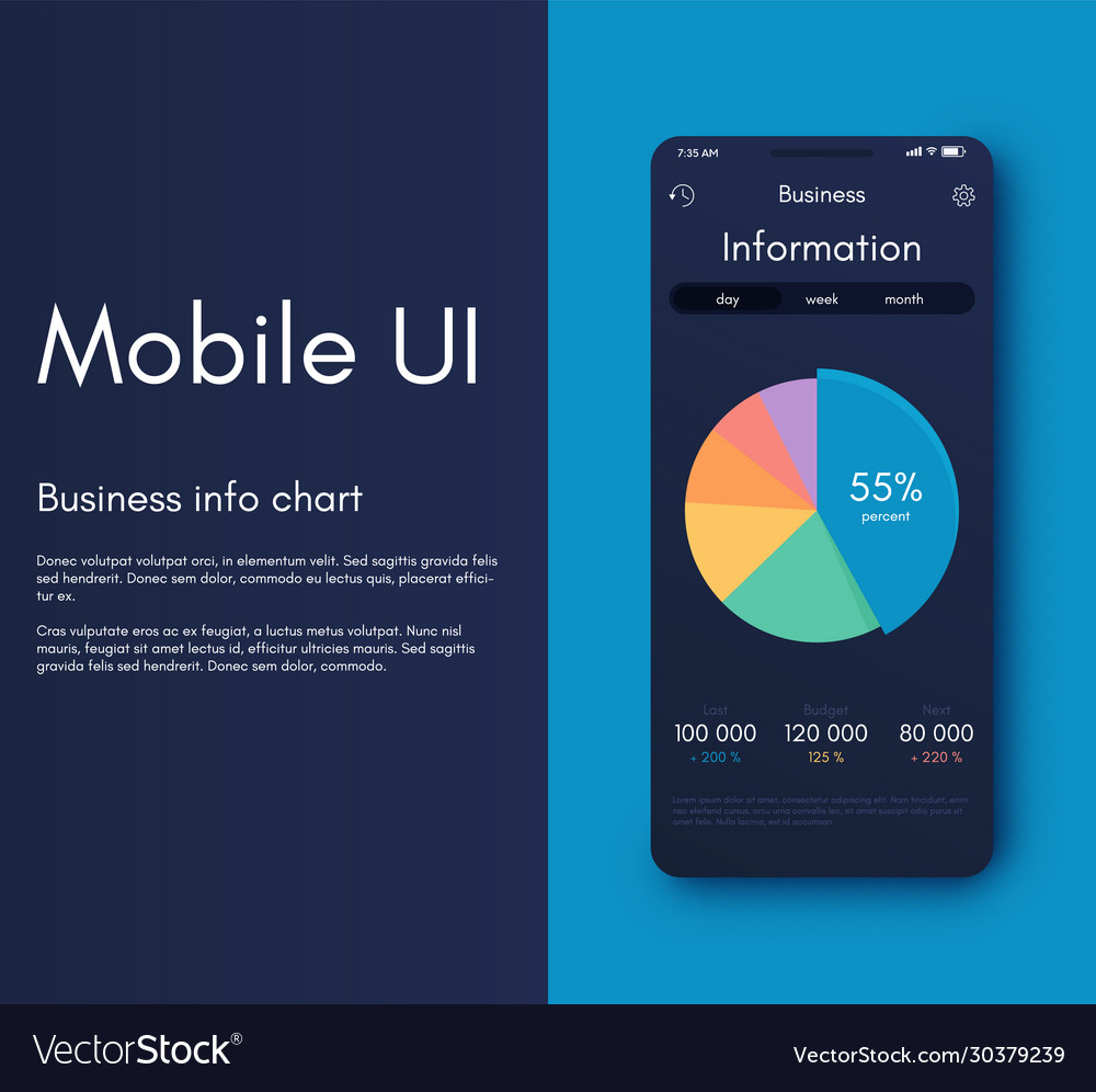 Mobile Application Interface Ui Design Royalty Free Vector