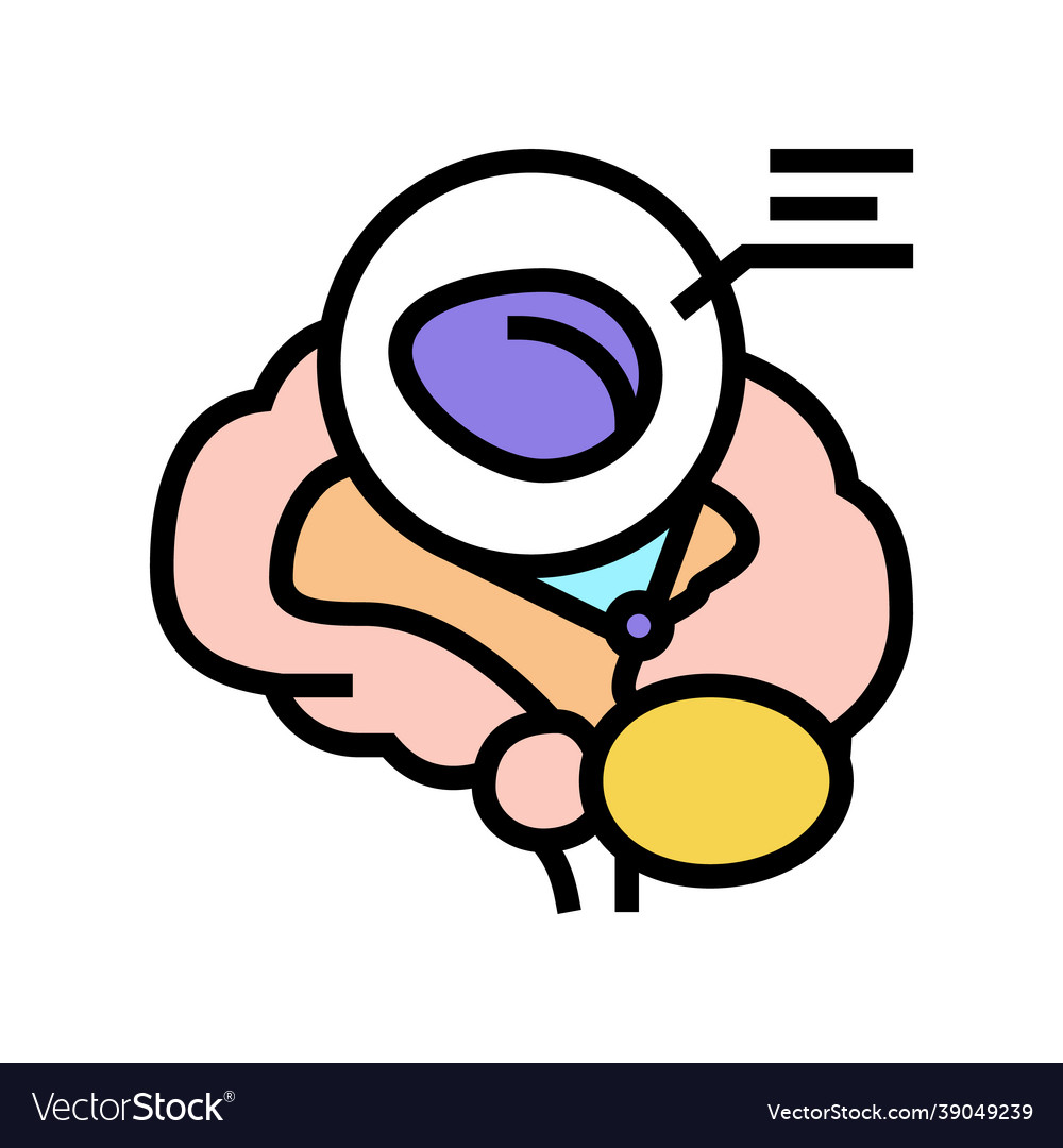 Pineal gland endocrinology color icon Royalty Free Vector Pineal gland endocrinology color icon Royalty Free Vector
