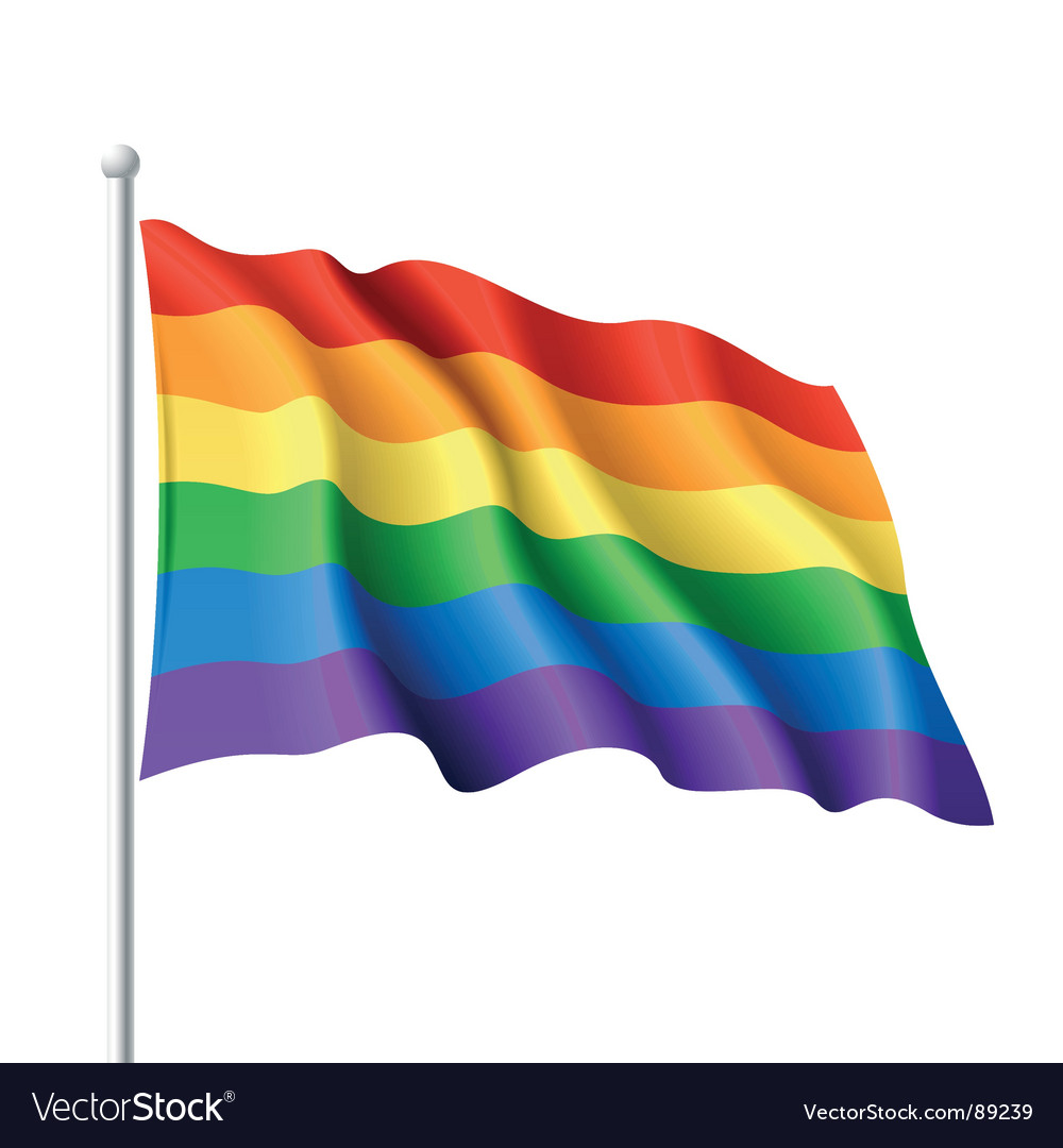 Rainbow flag Royalty Free Vector Image - VectorStock