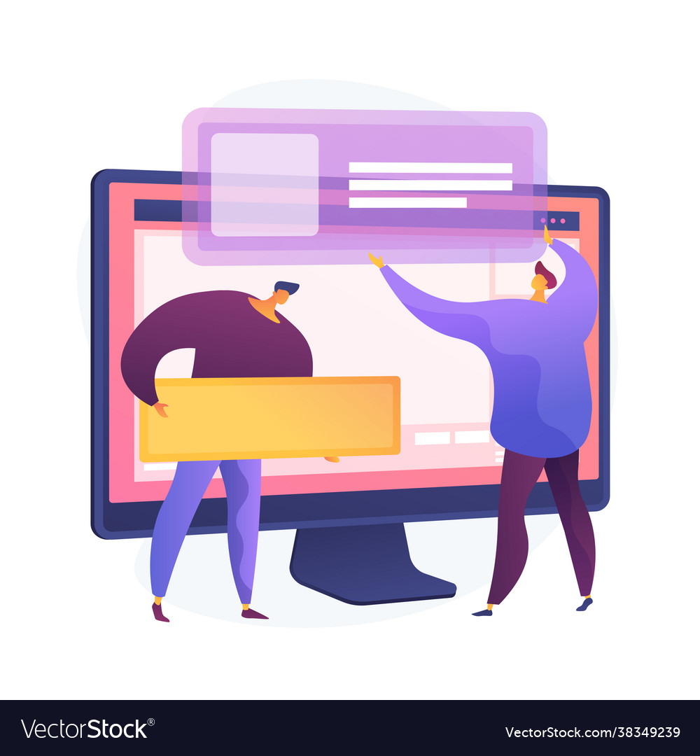 Website interface development planning concept Vector Image