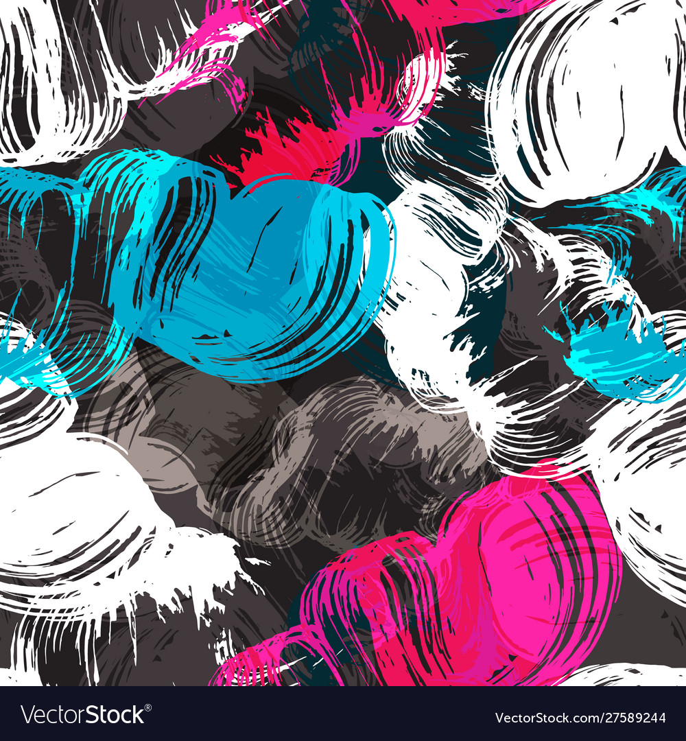 Bright abstract geometric seamless pattern in Vector Image