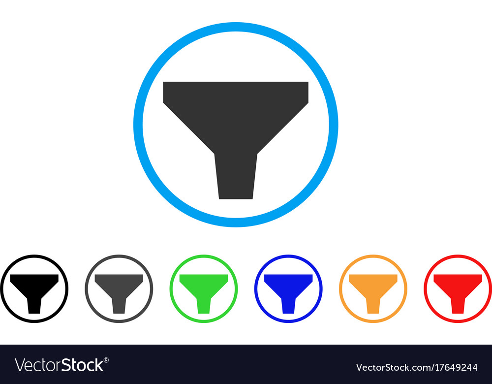 Filter rounded icon Royalty Free Vector Image - VectorStock