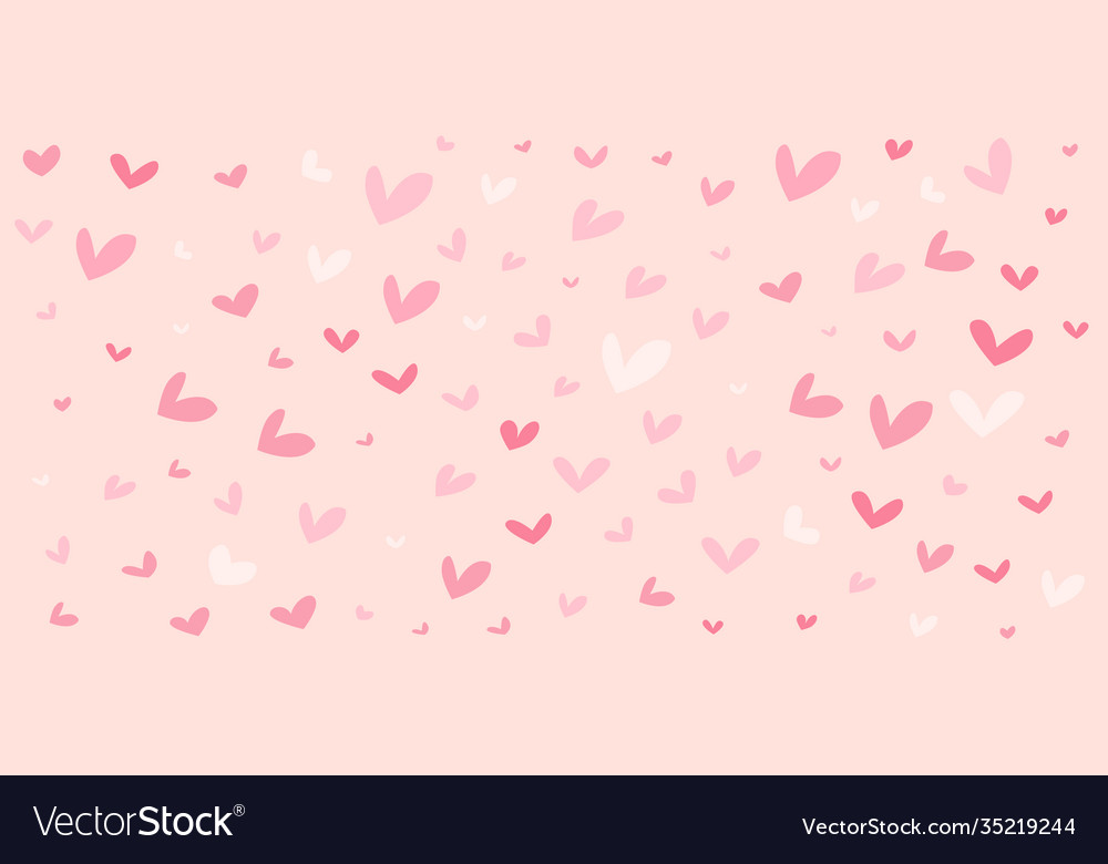 Pink Heart Pattern Background Royalty Free Vector Image