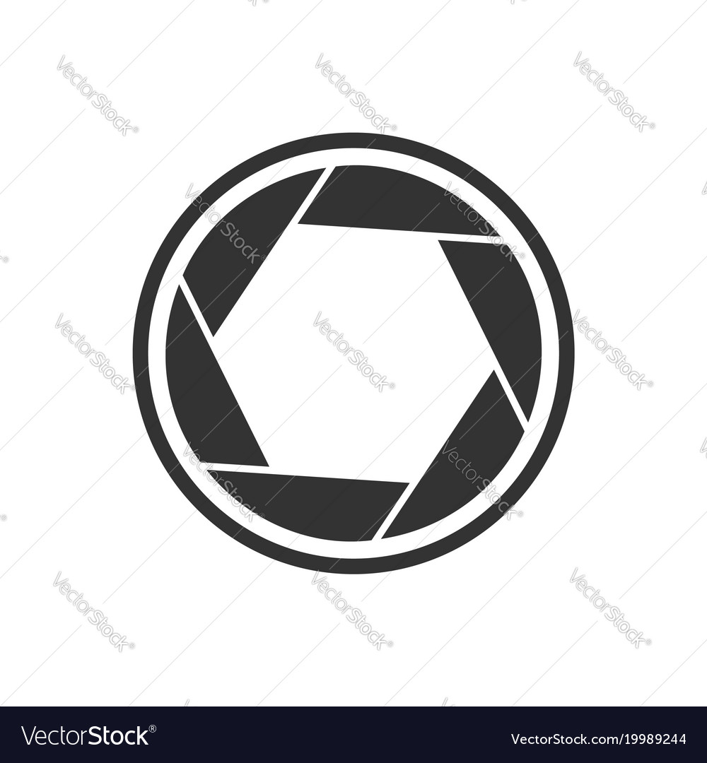 Shutter simple basic shape symbol Royalty Free Vector Image
