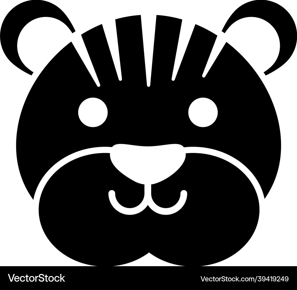 Tiger emoticon Royalty Free Vector Image - VectorStock