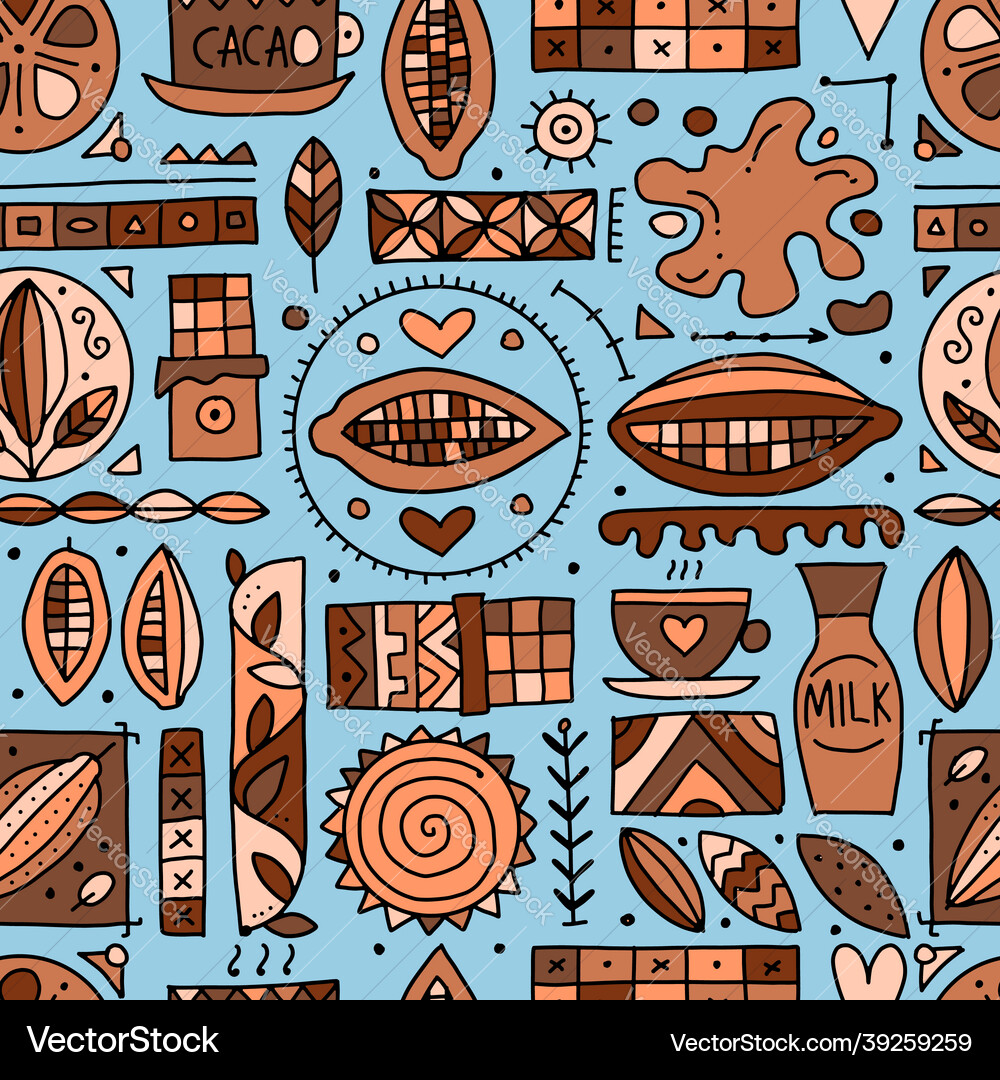 Chocolate background seamless pattern for your Vector Image