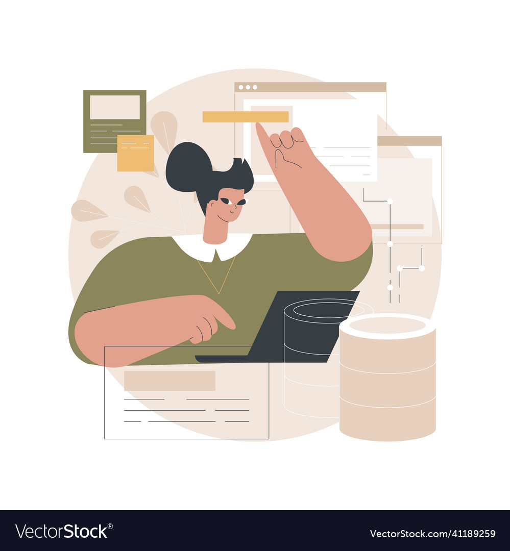 Data entry services abstract concept Royalty Free Vector