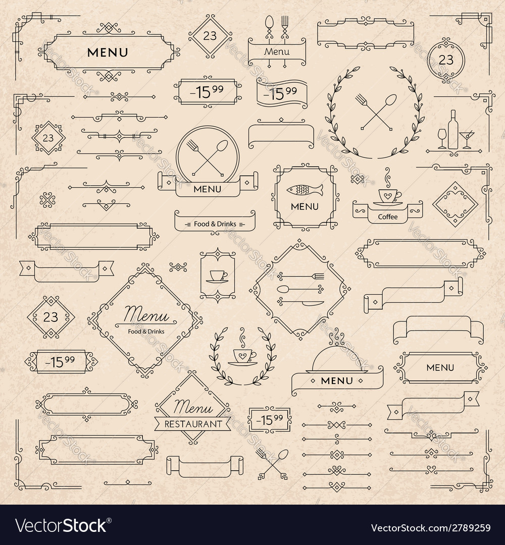 Design elements menu Royalty Free Vector Image