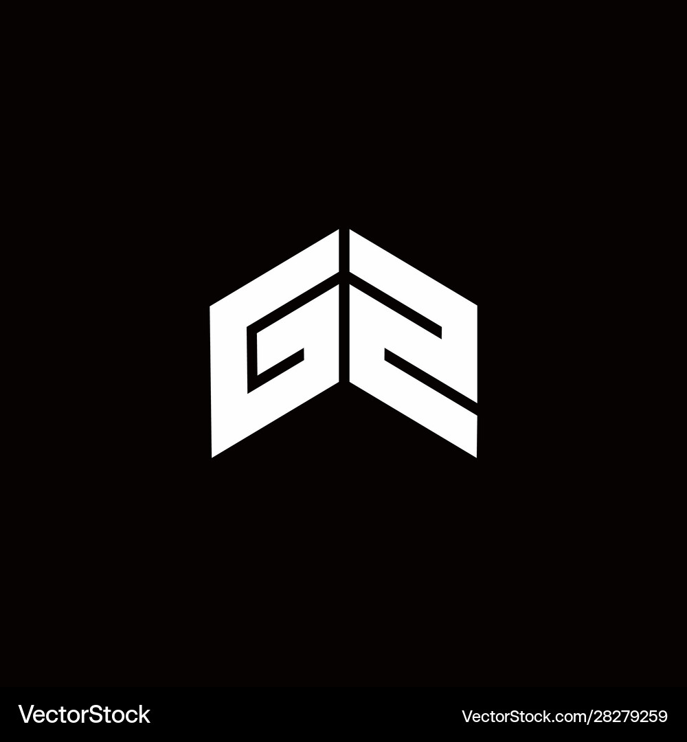 Gz logo monogram modern design template Royalty Free Vector