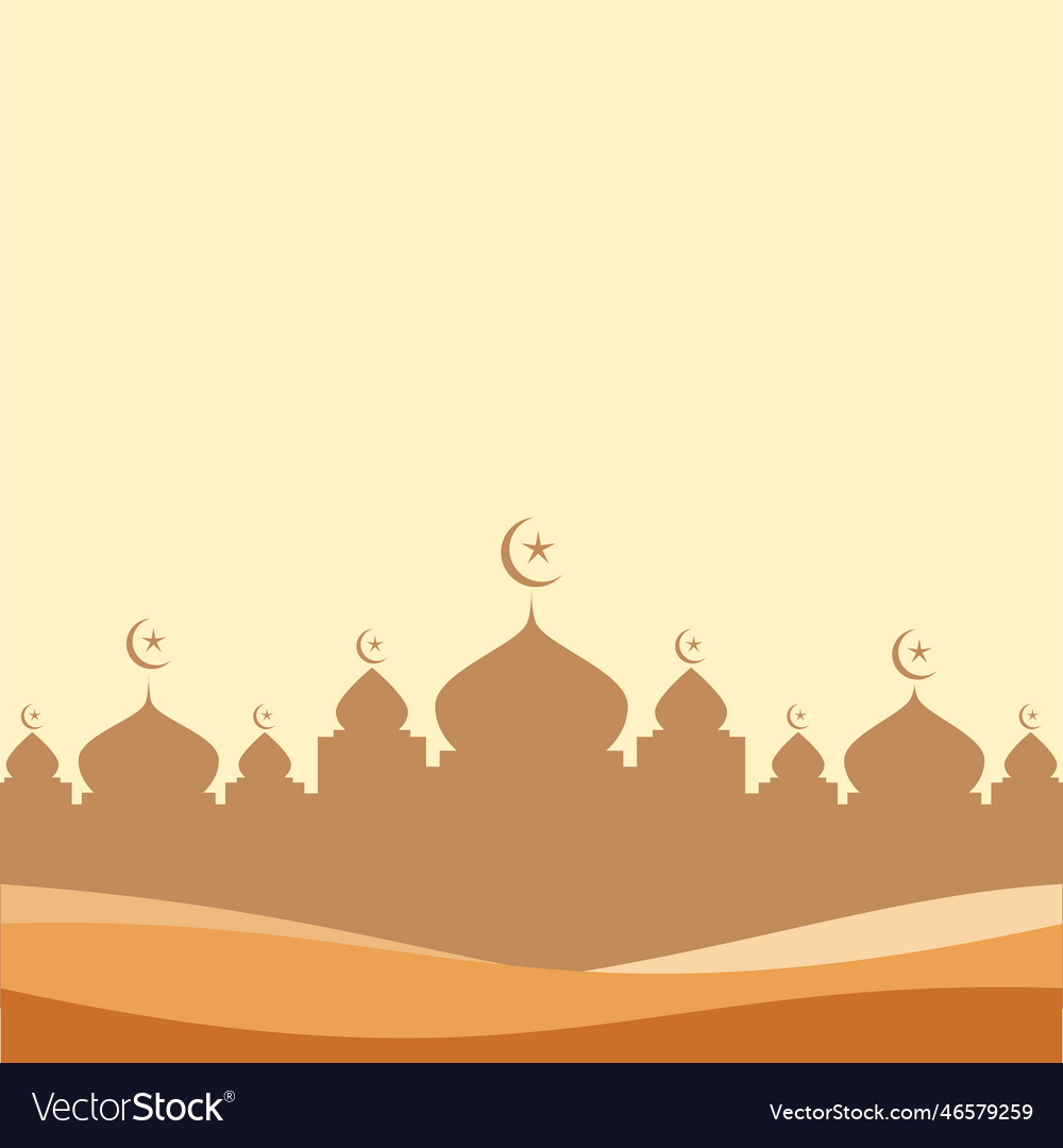 Mosque background Royalty Free Vector Image - VectorStock