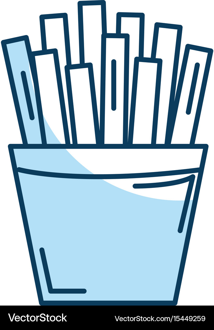 Potatoes fries isolated icon Royalty Free Vector Image