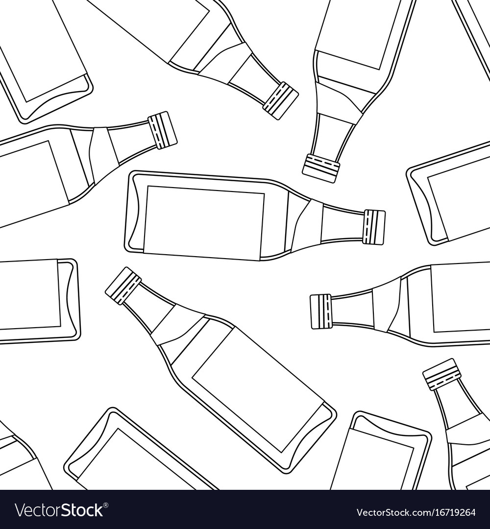 Bottle seamless pattern Royalty Free Vector Image