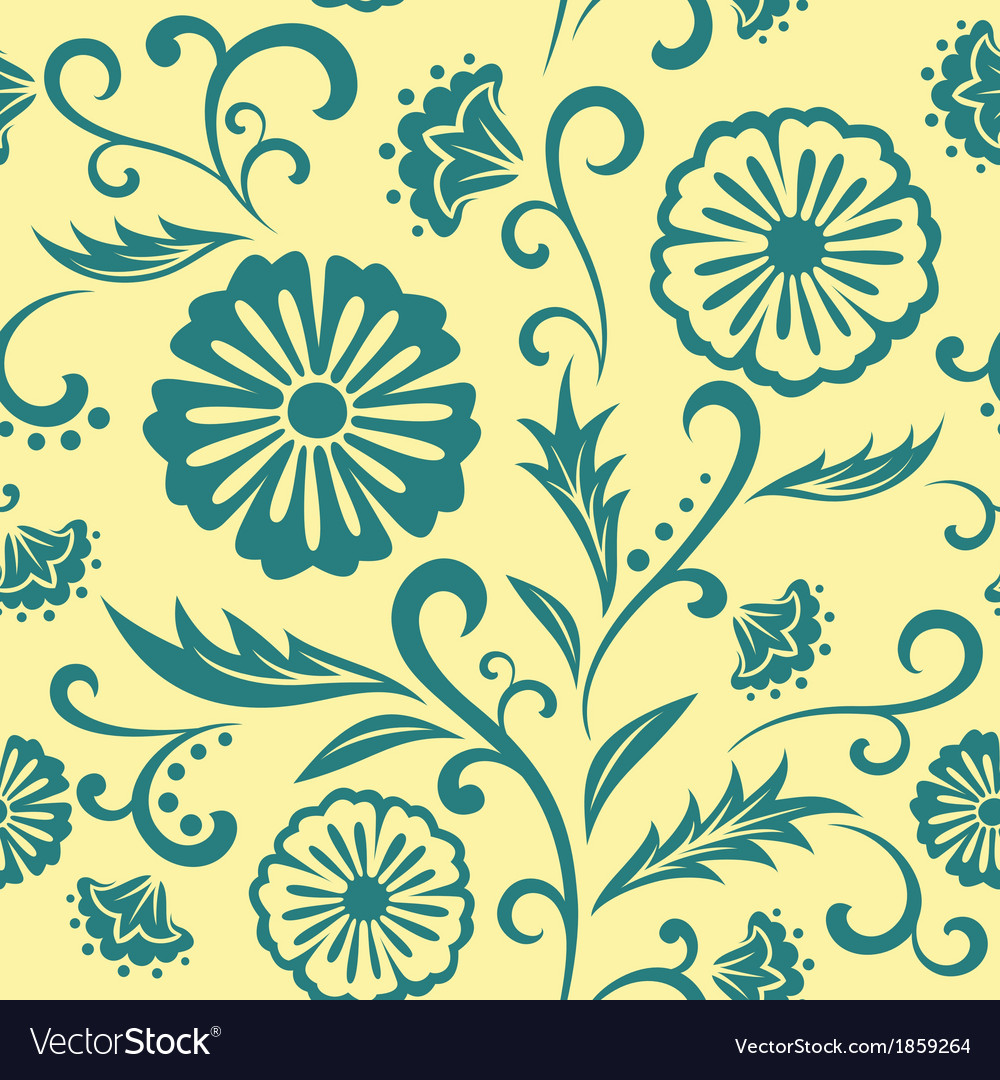 Floral ornate seamless pattern Royalty Free Vector Image Floral ornate seamless pattern Royalty Free Vector Image