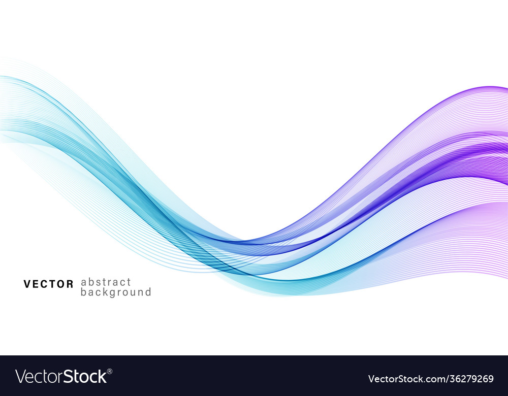 Blue color abstract wave design element Royalty Free Vector