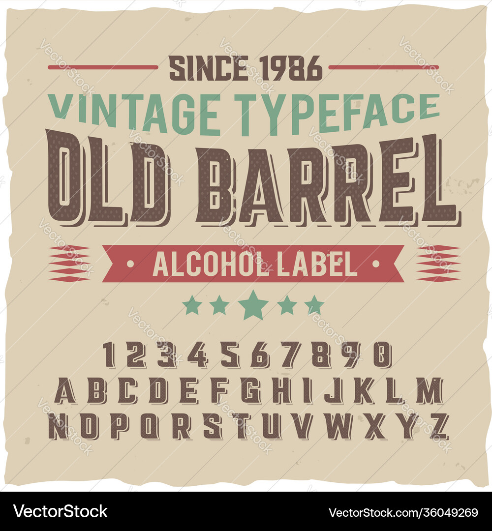 Good handcrafted font for any label design Vector Image