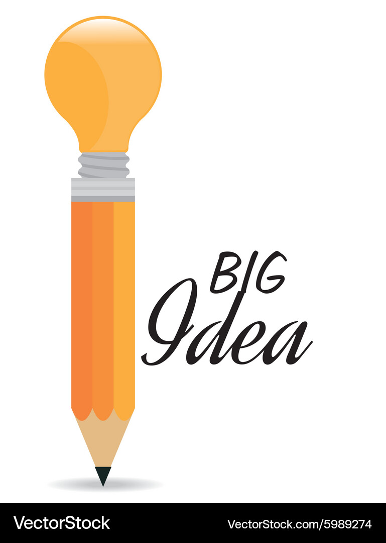 Big idea bulb design Royalty Free Vector Image