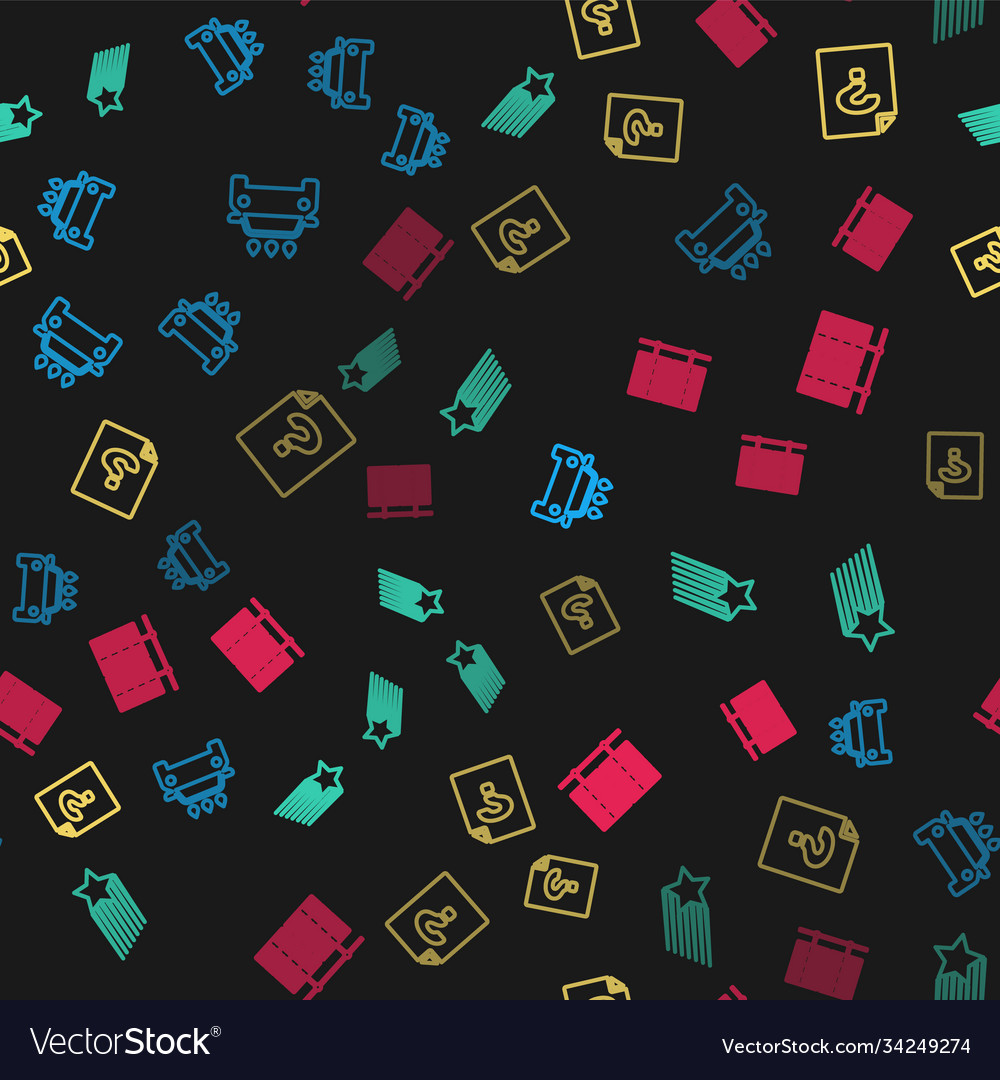 Set line car wash falling star unknown document Vector Image Set line car wash falling star unknown document Vector Image