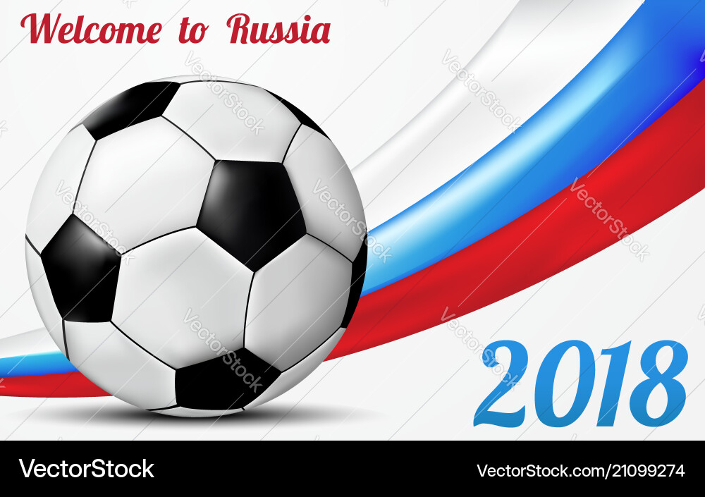 Welcome to russia greeting background design Vector Image