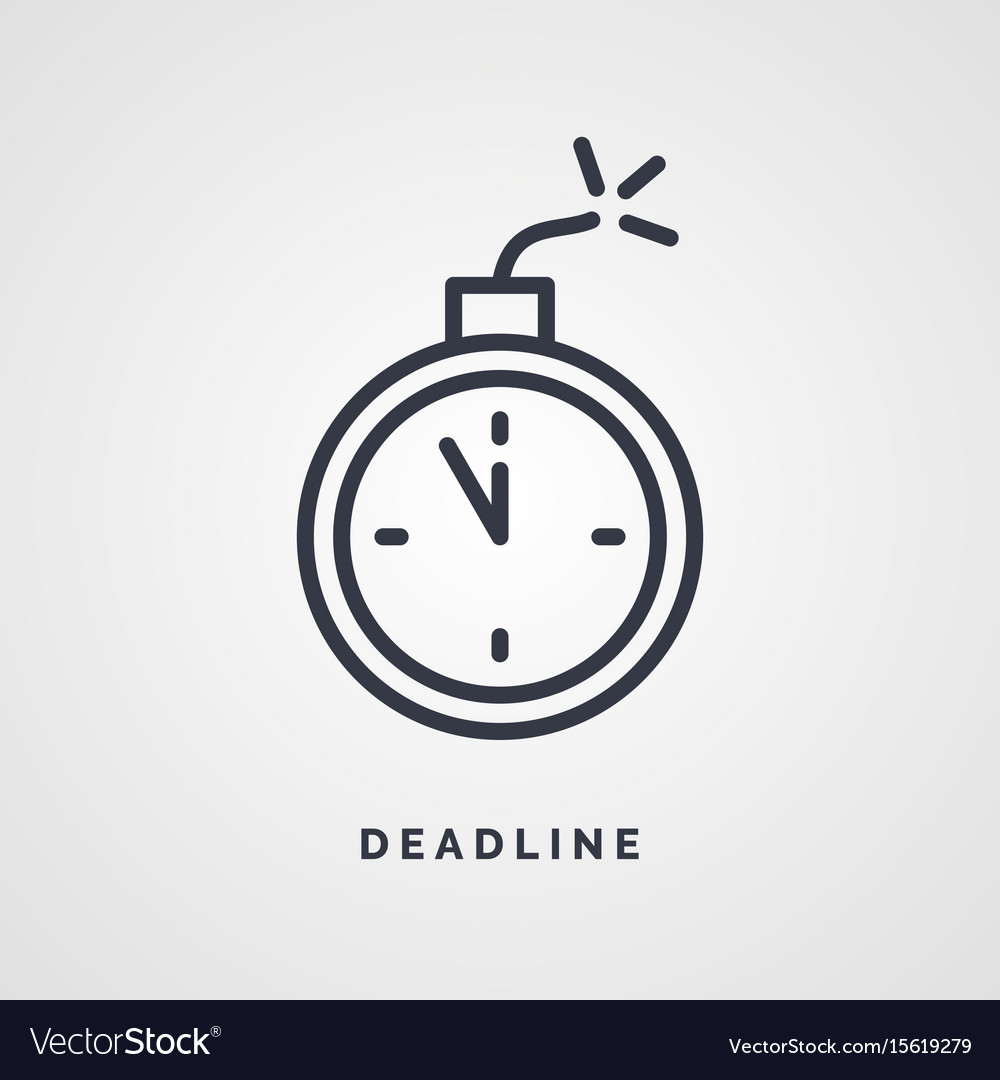 Linear icon for business on a deadline Royalty Free Vector Linear icon for business on a deadline Royalty Free Vector