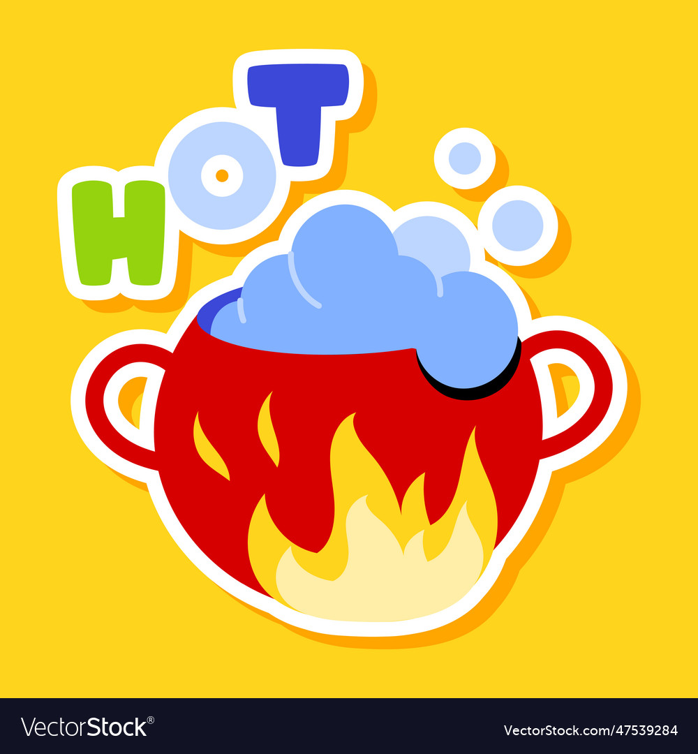 Boiling water Royalty Free Vector Image - VectorStock