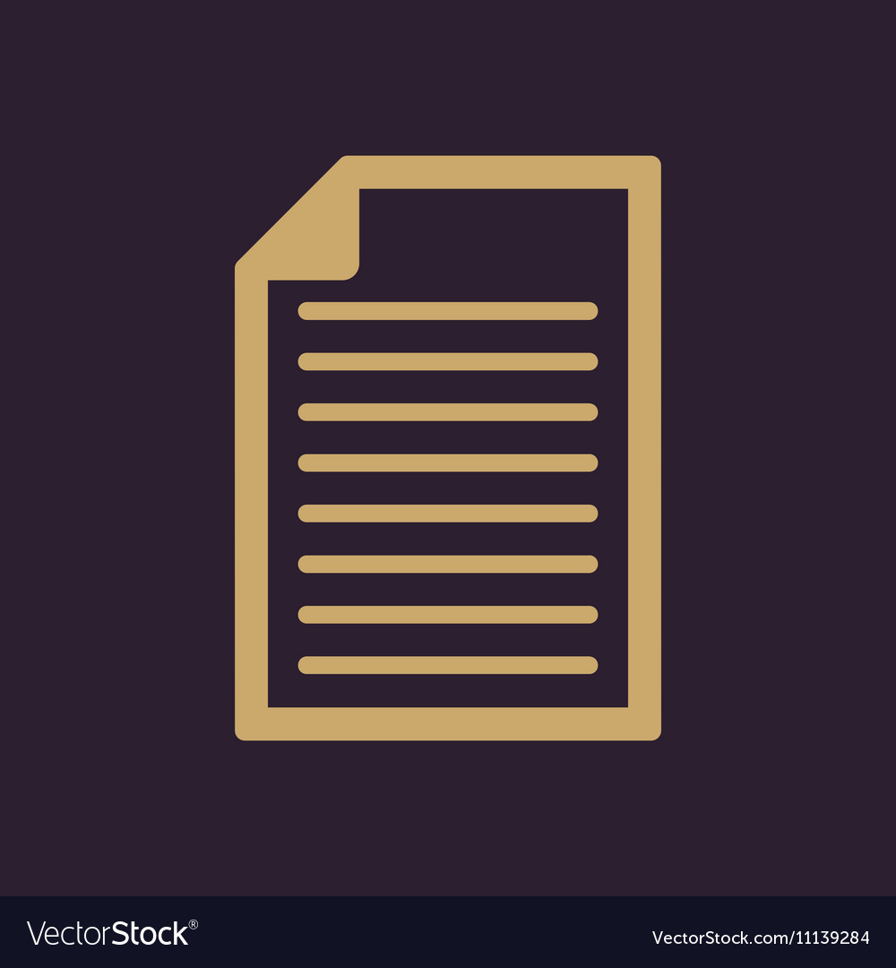 Document icon notes symbol flat Royalty Free Vector Image