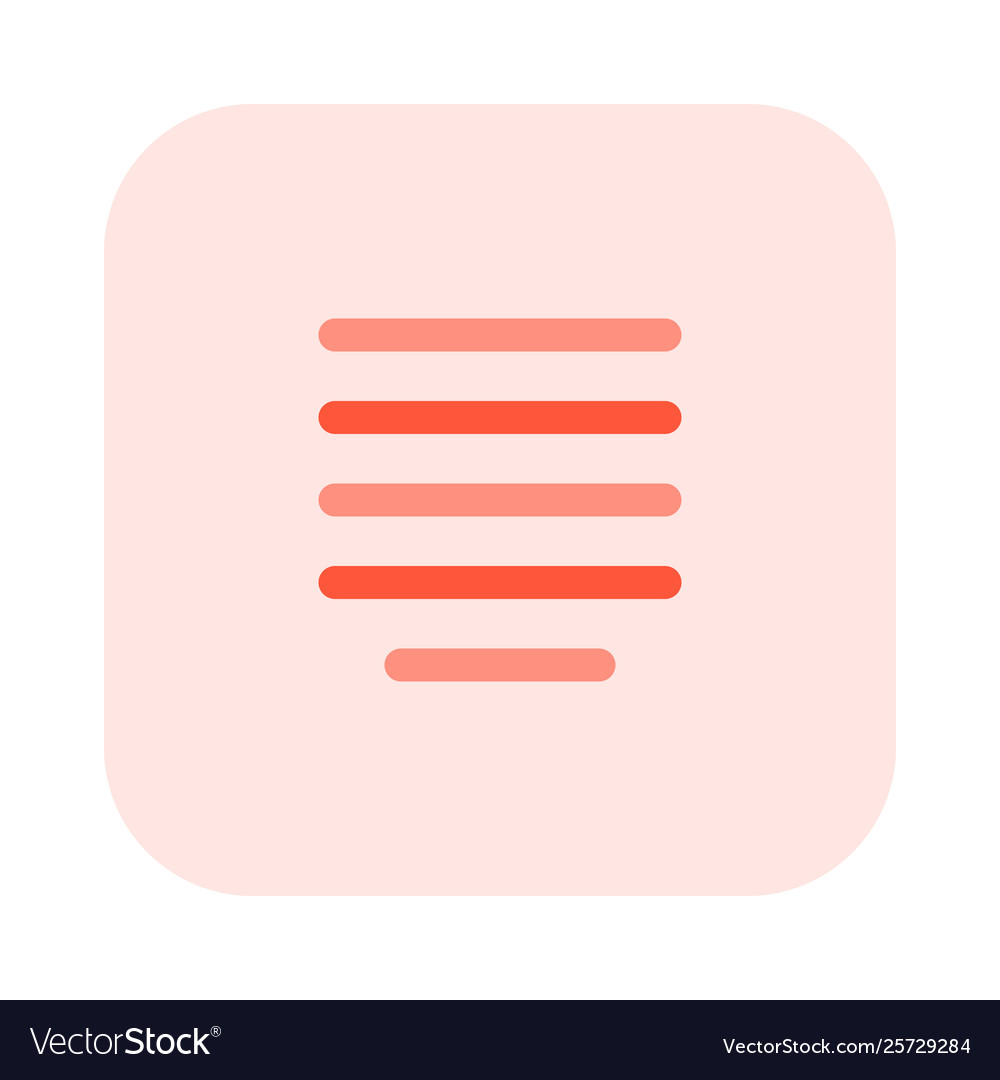 Justify Center Alignment Paragraph setting Text Vector Image